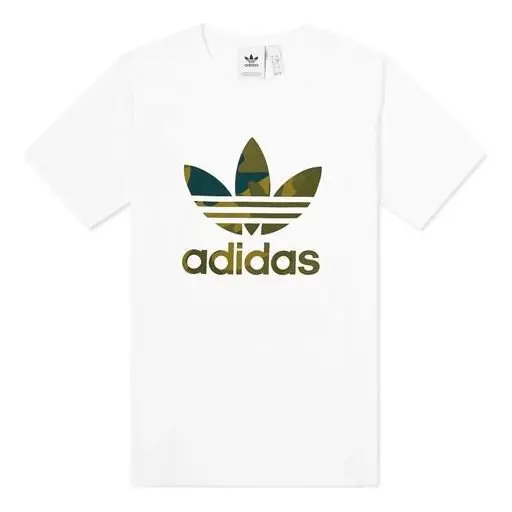 Adidas Originals Casual Sports Short Sleeve T-shirt - White