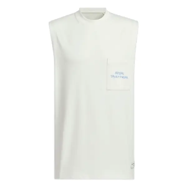 Adidas Sleeveless Graphic Tank Top - White/blue