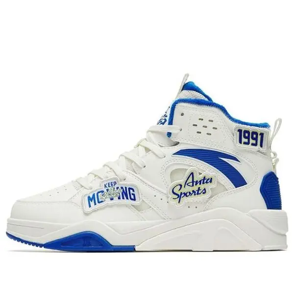ANTA Flame 3 High Top Sneakers - White/blue