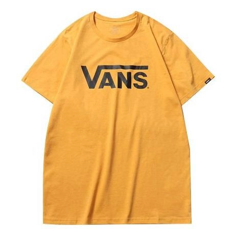 VANS Classic Logo Casual Sports Printing Short Sleeve Couple Style - Yellow