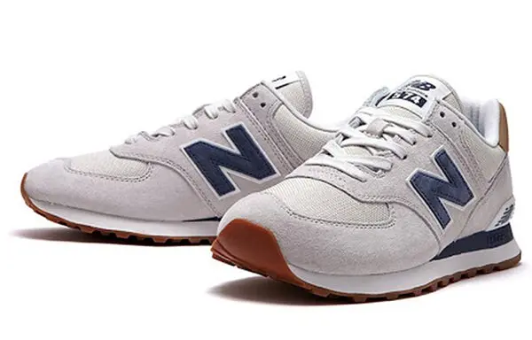 NEW BALANCE 574 "light Cliff Grey Indigo" Sneakers - Light Camel