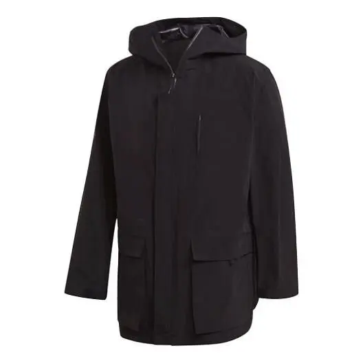 Adidas Y-3 Casual Hooded Windproof Jacket - Black