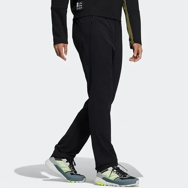 Adidas Lacing Elastic Waistband Slim Fit Sports Pants/trousers/joggers Black - Multi-color