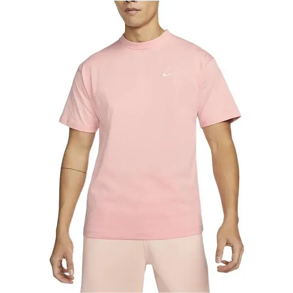 Nike Solid Color Logo Casual Sports Short Sleeve Pink T-shirt - Multi-color