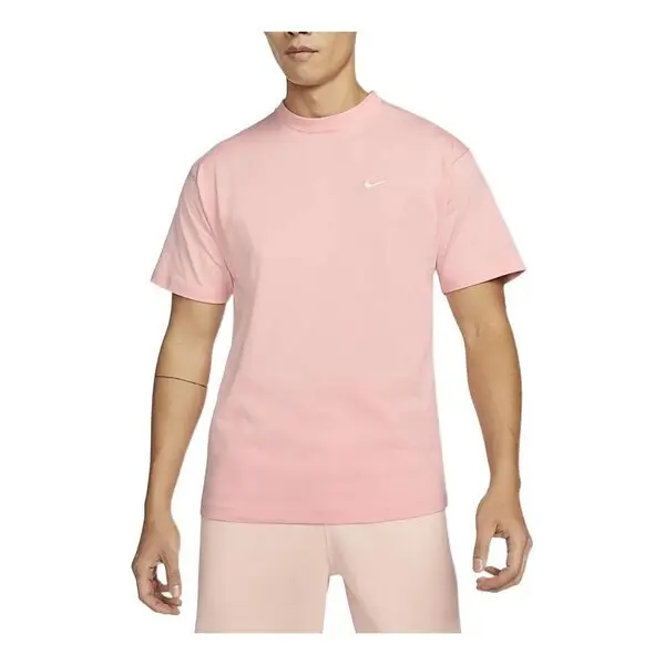 Nike Solid Color Logo Casual Sports Short Sleeve Pink T-shirt - Multi-color