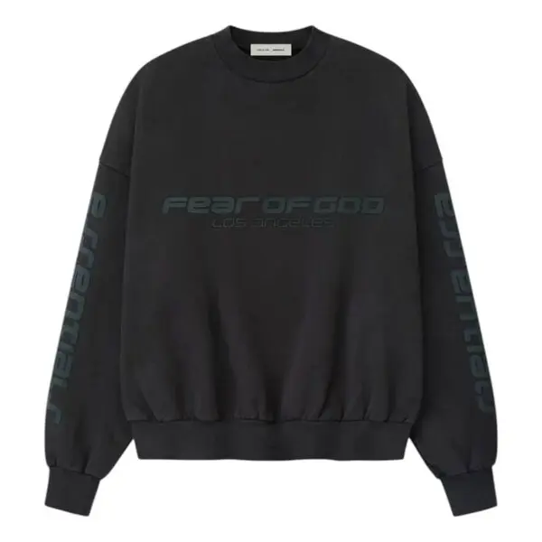 Fear Of God Los Angeles Heavy Fleece Cropped Sweatshirt - Vintage Black
