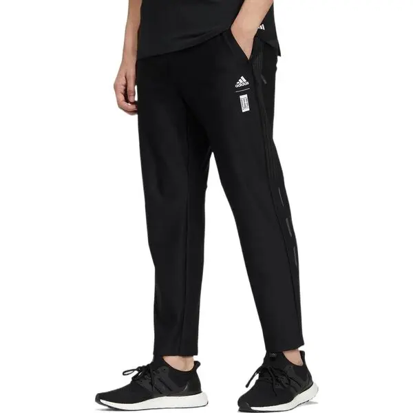 Adidas Martial Arts Series Logo Lacing Zipper Side Sports Pants/trousers/joggers Black