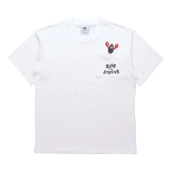 Adidas Originals Artist Tee Ss Dragon Pattern Pocket Short Sleeve - White