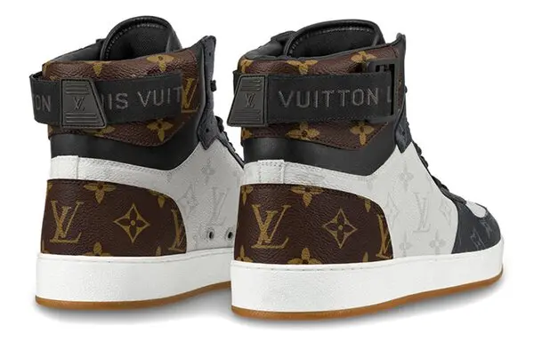 LOUIS VUITTON Rivoli Sneaker Boots 'patched White Monogram - White/brown/grey