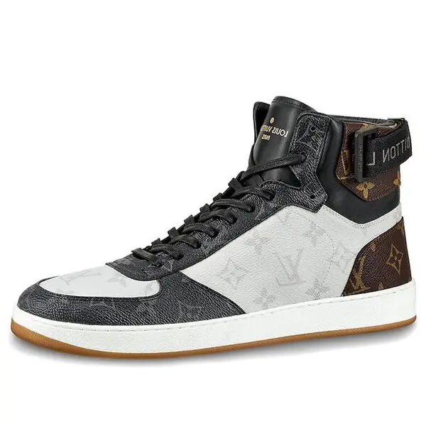 LOUIS VUITTON Rivoli Sneaker Boots 'patched White Monogram