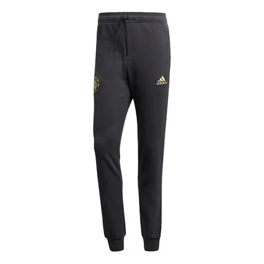 Adidas Manchester United Soccer/football Logo Sports Pants/trousers/joggers Carbon Black - Default Color