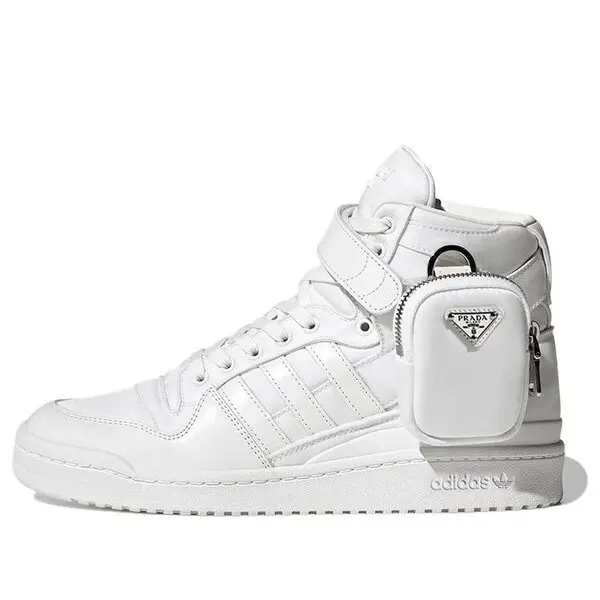 Adidas X Prada Re-nylon Forum High Top Sneakers - White