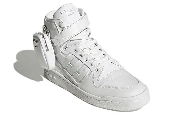 Adidas X Prada Re-nylon Forum High Top Sneakers - White