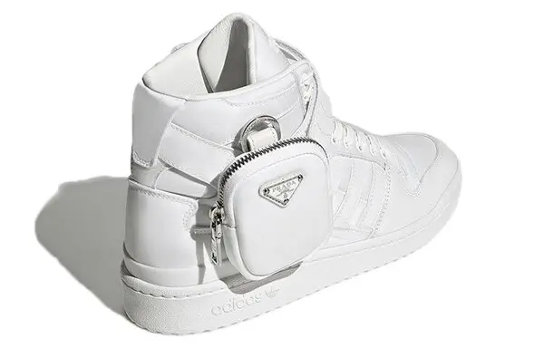 Adidas X Prada Re-nylon Forum High Top Sneakers - White