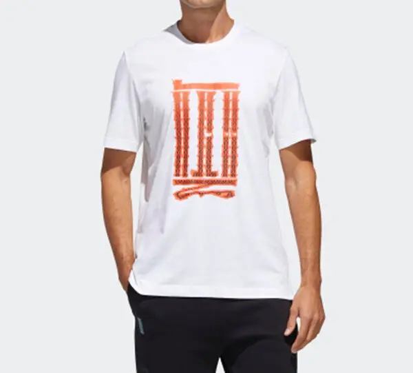 Adidas Series Athleisure Casual Sports Short Sleeve - White