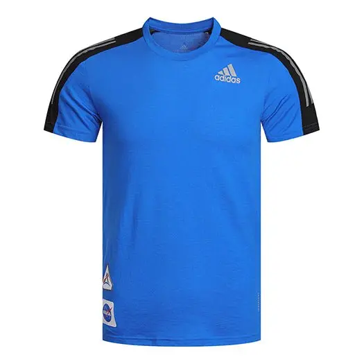 Adidas Logo Printing Contrasting Colors Short Sleeve Shirt - Default Color