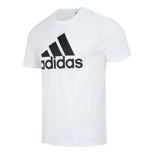 Adidas Essentials Single Big Logo T-shirt 'white - White/black