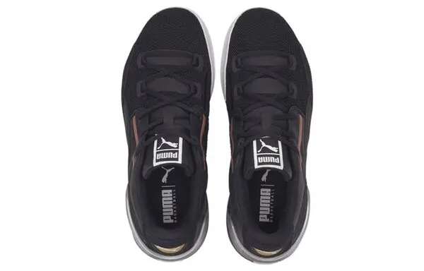 PUMA Clyde Hardwood Metallic Basketball Sneakers - Black