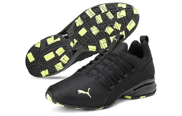 PUMA Axelion Rip Athletic Sneakers - Black/green
