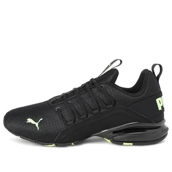 PUMA Axelion Rip Athletic Sneakers - Black/green