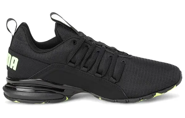 PUMA Axelion Rip Athletic Sneakers - Black/green