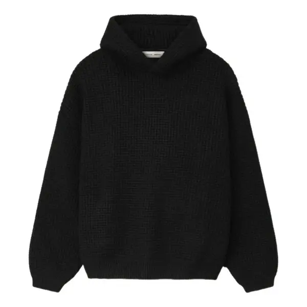 Fear Of God Heavy Waffle 90s Hoodie - Vintage Black