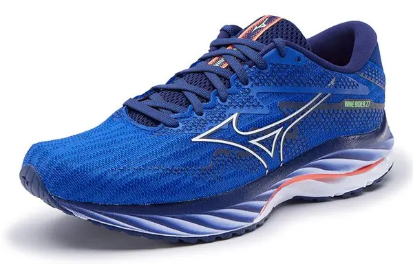 Mizuno Wave Rider 27 Athletic Sneakers - Blue/white