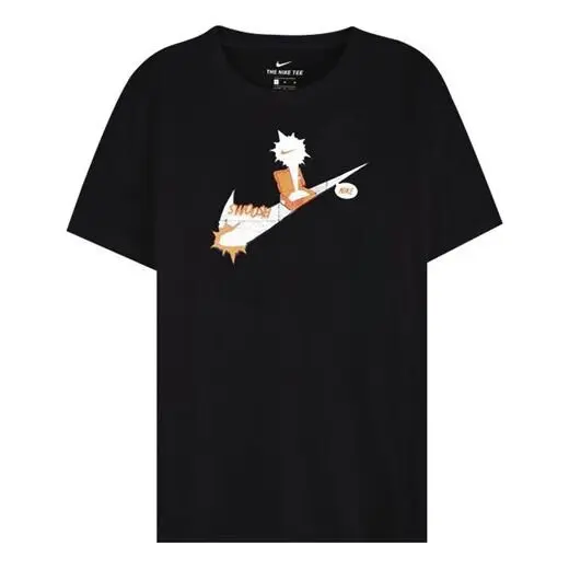 Nike As Nsw Tee Shoe Swoosh Short Sleeve - Black