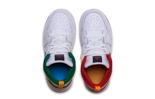 JORDAN 1 Mid Sneakers - Yellow/white/blue