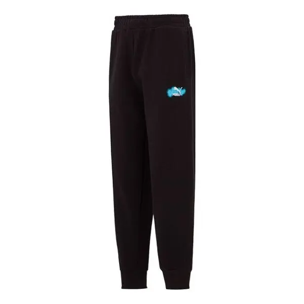 PUMA Trend Graphic Logo Pants - Black