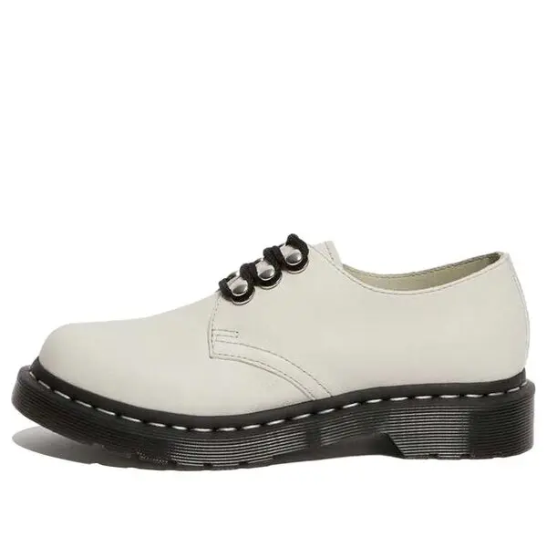 Dr. Martens 1461 Hardware Leather Lace Up Shoes - White