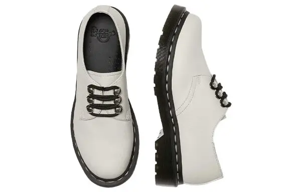 Dr. Martens 1461 Hardware Leather Lace Up Shoes - White