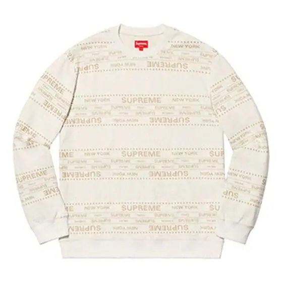 Supreme Metallic Jacquard Crewneck - White