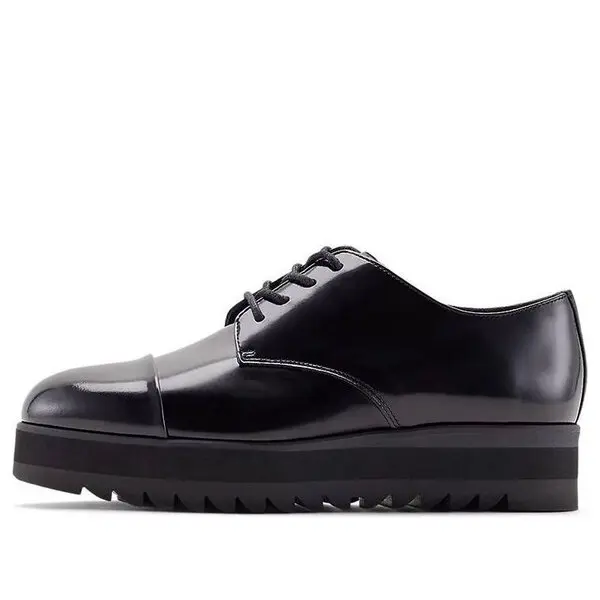 Onitsuka Tiger Derby Patent Leather Platform Shoes - Black