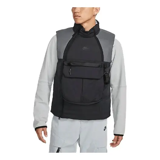 Nike Therma-fit Tech Pack Colorblock Splicing Stay Warm Vest Tops Black - Default Color