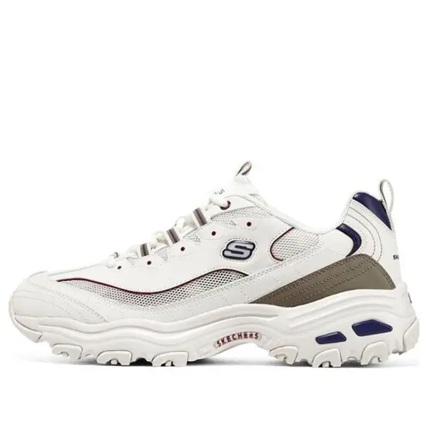 Sketchers Dlites 1.0 Lace-up Sneakers - White/brown