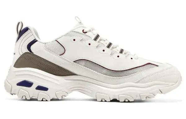 Sketchers Dlites 1.0 Lace-up Sneakers - White/brown