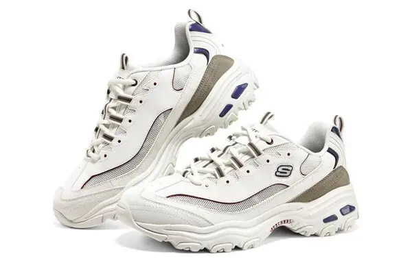 Sketchers Dlites 1.0 Lace-up Sneakers - White/brown