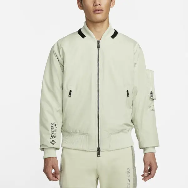 JORDAN Pocket Zipper Short Padded Jacket Green
