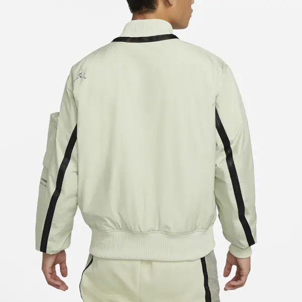 JORDAN Pocket Zipper Short Padded Jacket Green