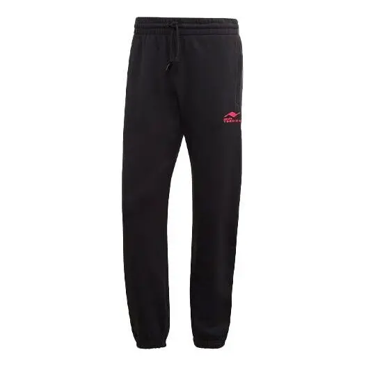 Adidas Originals Torsion Sp Logo Printing Running Sports Long Pants - Black