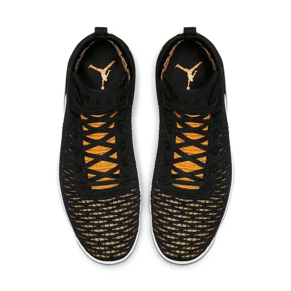 JORDAN Flyknit Elevation 23 High Top Sneakers - Black/yellow
