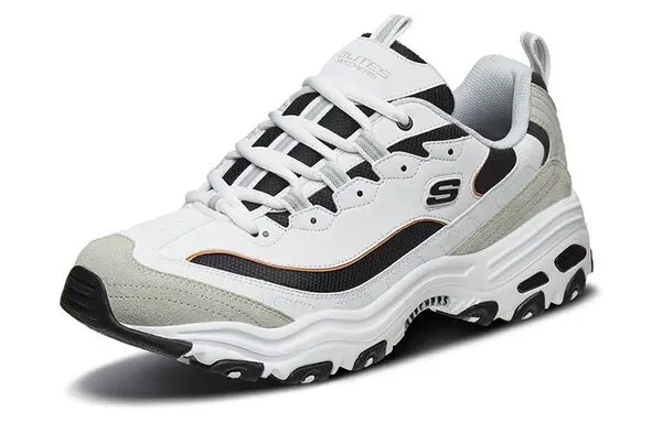 Sketchers D'lites 1.0 Low Top Sneakers - White/grey