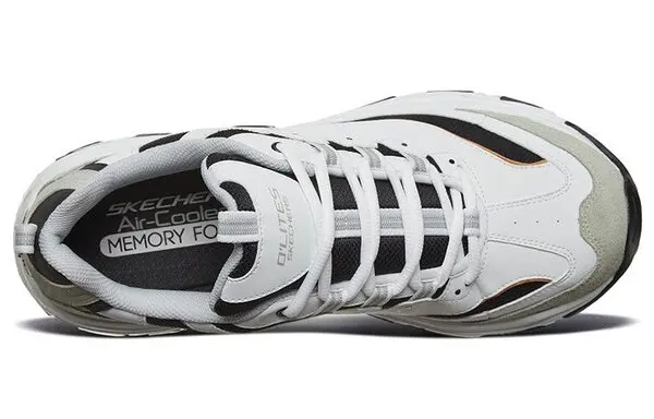 Sketchers D'lites 1.0 Low Top Sneakers - White/grey