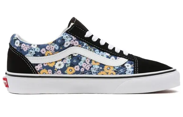 VANS Floral Skate Sneakers - Blue/white