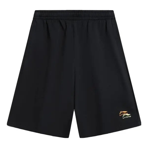LI-NING Double Embroidered Logo Shorts - Black