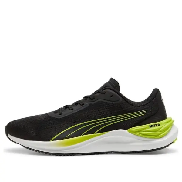 PUMA Electrify Nitro 3 Athletic Sneakers - Black/lime/white