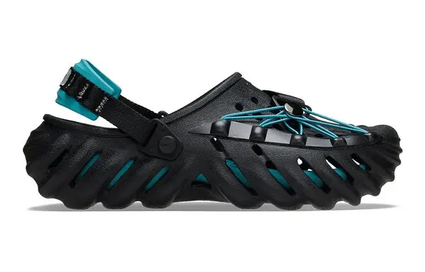 CROCS Echo Reflective Laces Clog - Black/teal