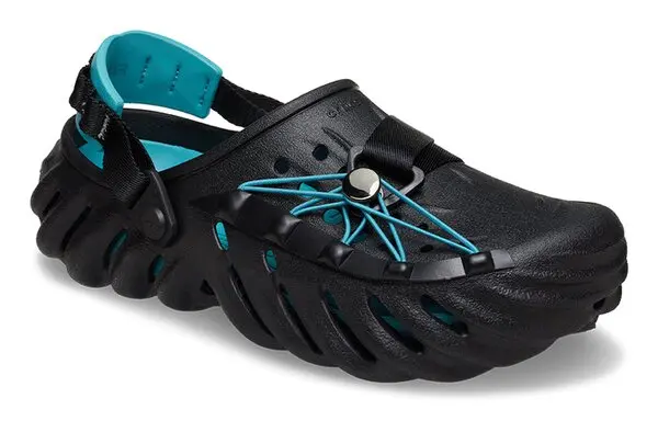 CROCS Echo Reflective Laces Clog - Black/teal
