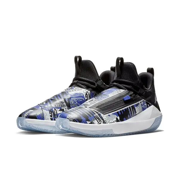 JORDAN Jumpman Hustle "dark Concord" Sneakers - Black/blue/white